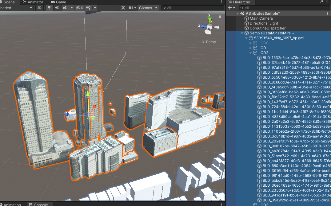 都市情報へのアクセス | PLATEAU SDK for Unity